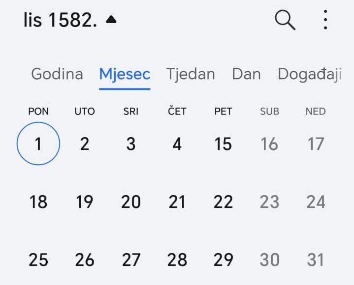 Provjerite na kalendaru na mobitelu: Zašto listopadu fali 10 dana 1582 ...